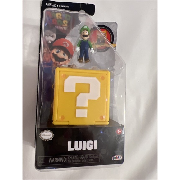 Toys | Super Mario Bros Luigi 1 Figure Illumination W 2 Cube Movie 223 ...